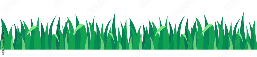 Green Grass seamless border. Seamless 3d line of grass. Vector clipart ...