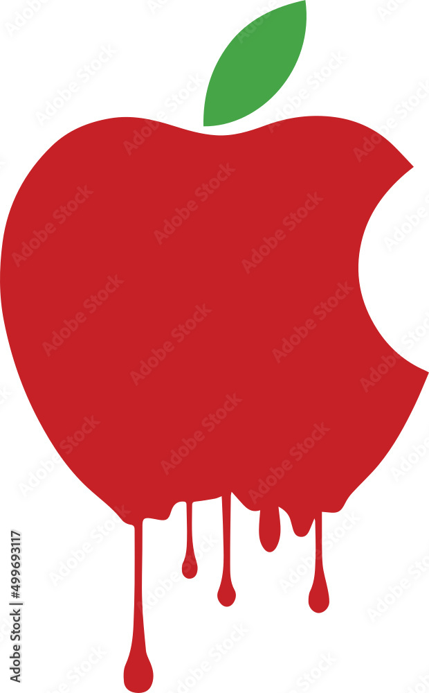 Apple drip liquid svg vector layered file cutfile and cricut silhouette ...