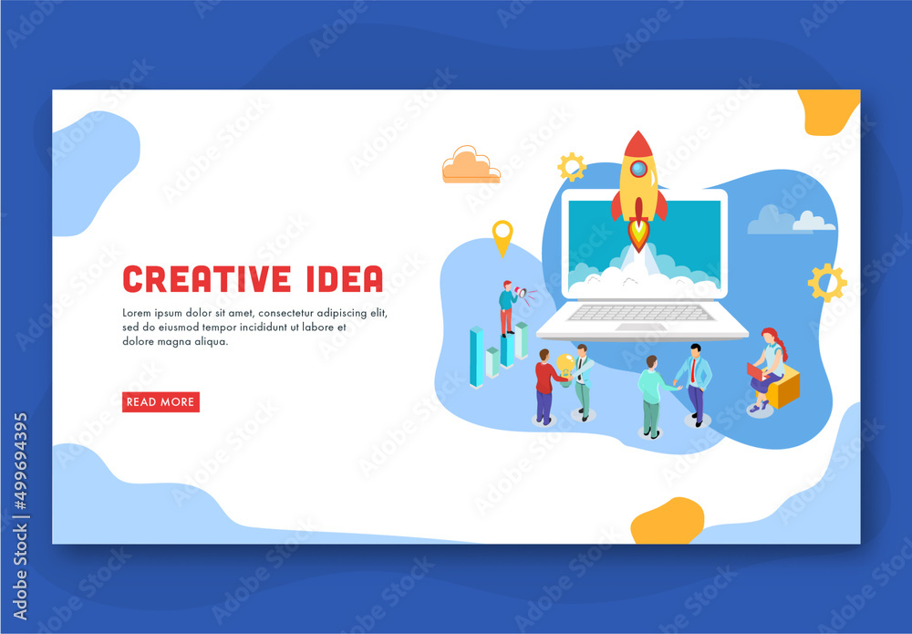 Data Analysis Concept Based Landing Page Design with Isometric ...
