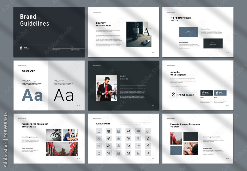 Brand Guidelines Layout Stock Template | Adobe Stock