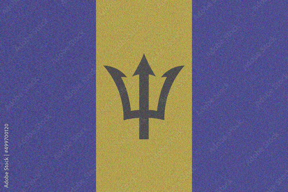 Barbados flag. BB national symbol. State government banner of capital ...