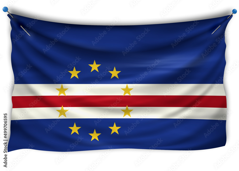 The official flag of Cabo Verde. Patriotic symbol, banner, element ...