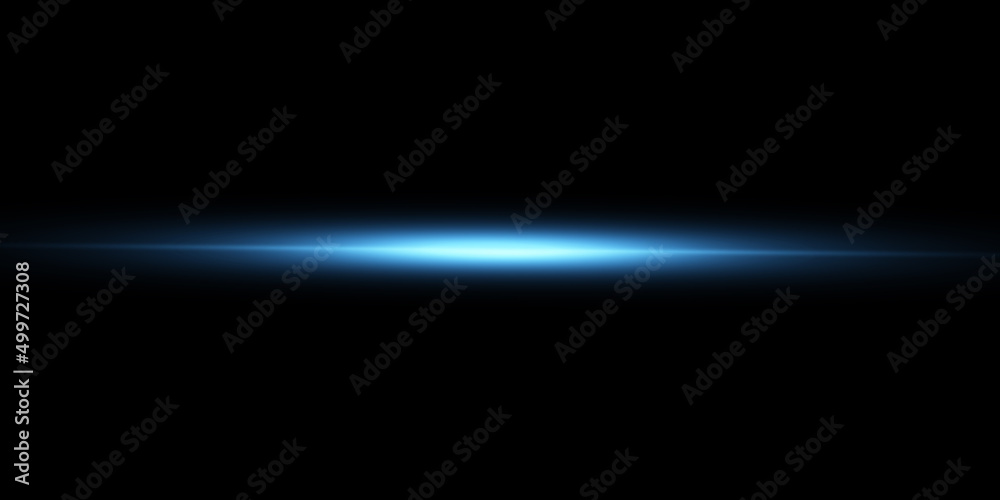 Horizontal lens flares pack. Laser beams, horizontal light rays ...