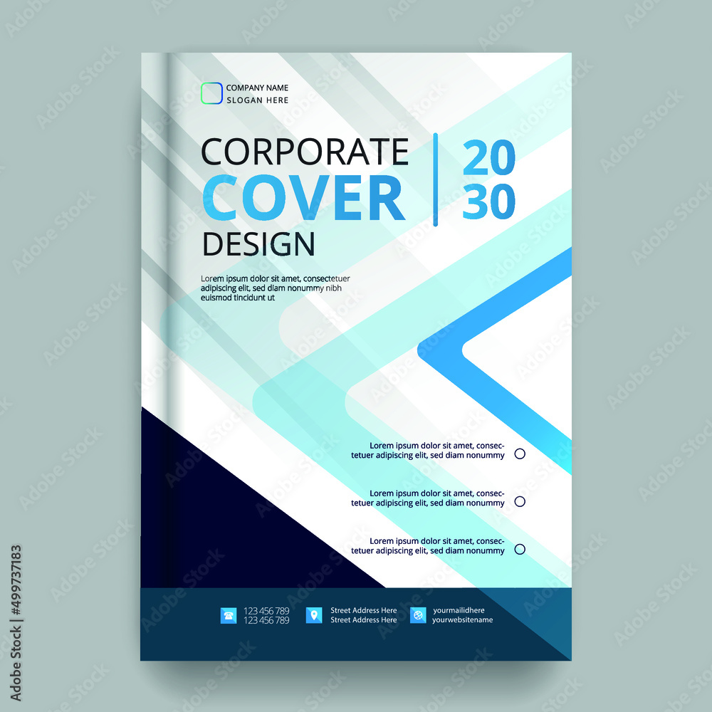 Business annual report cover page design templates Stock Vector | Adobe ...