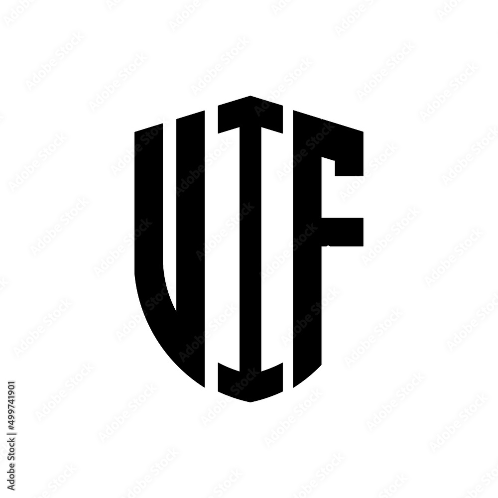VIF letter logo design. VIF modern letter logo with black background ...