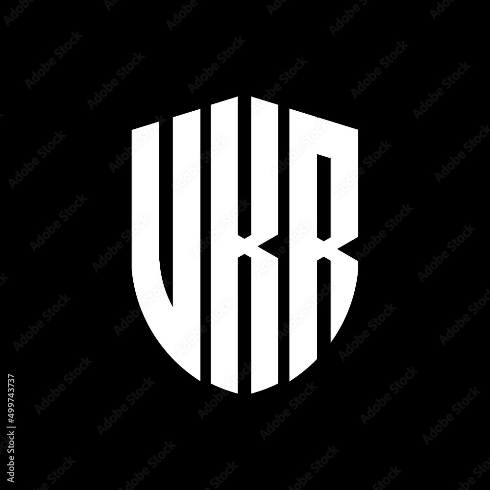 VKR letter logo design. VKR modern letter logo with black background ...