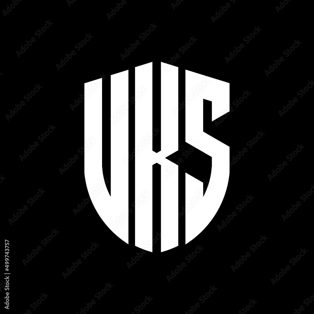 VKS letter logo design. VKS modern letter logo with black background ...