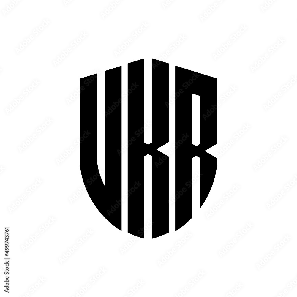 VKR letter logo design. VKR modern letter logo with black background ...