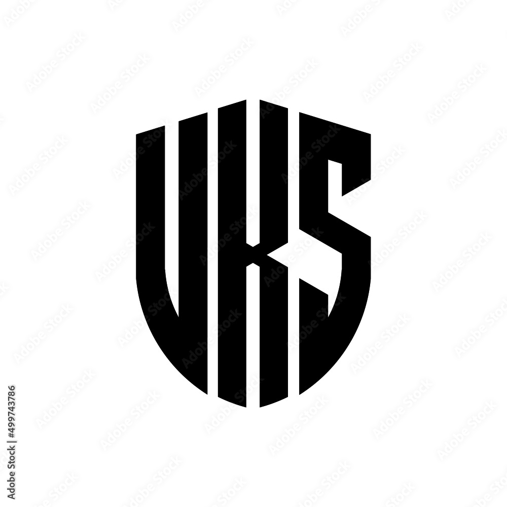 VKS letter logo design. VKS modern letter logo with black background ...