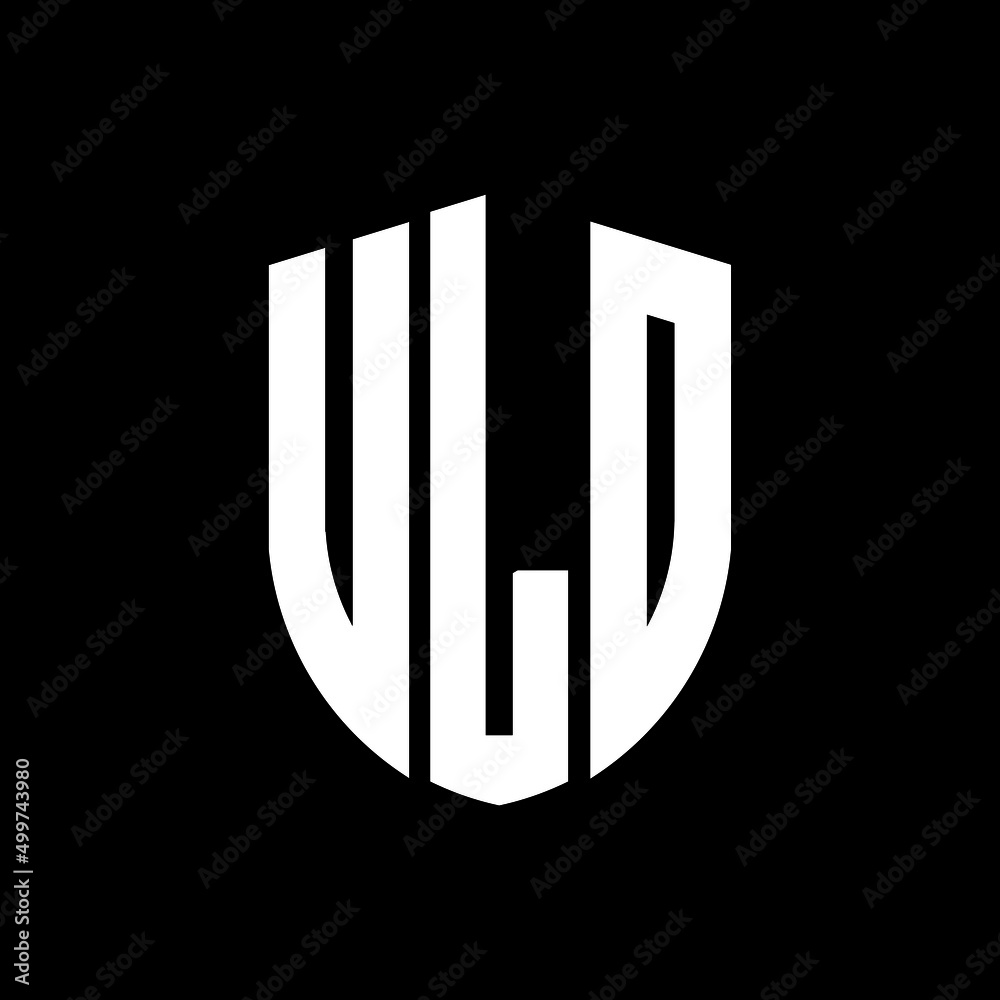 VLD letter logo design. VLD modern letter logo with black background ...