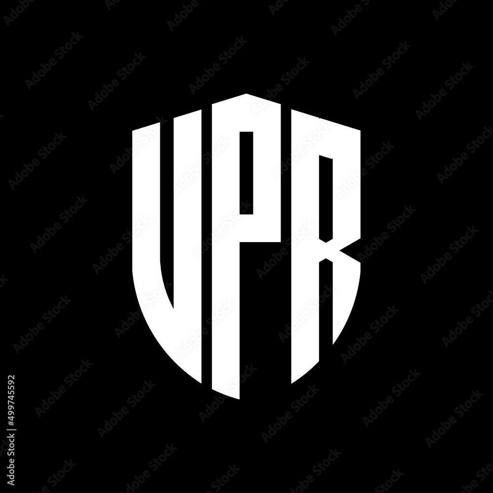 VPR letter logo design. VPR modern letter logo with black background ...