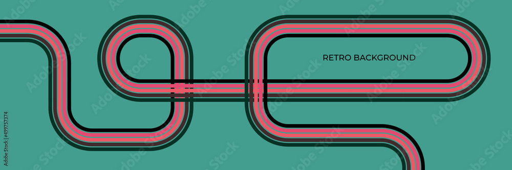 60s, 70s, 80s retro banners set. Colorful retro wave striped vintage ...