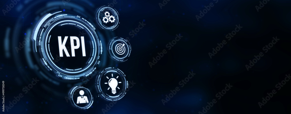 Internet, business, Technology and network concept. KPI Key Performance ...