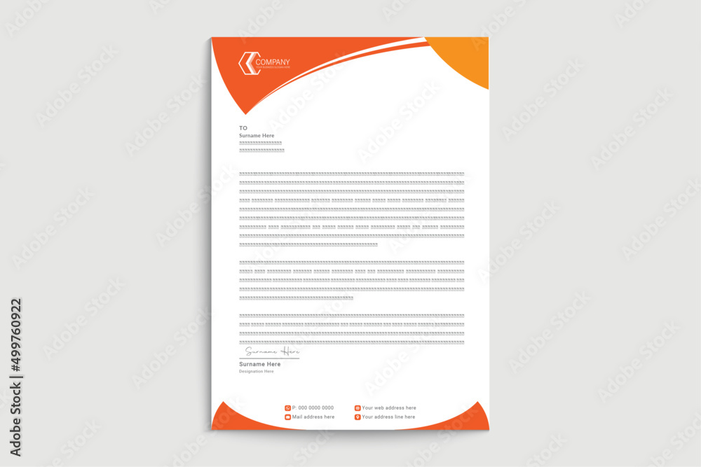 Real estate letterhead template. Creative & Clean business style print ...