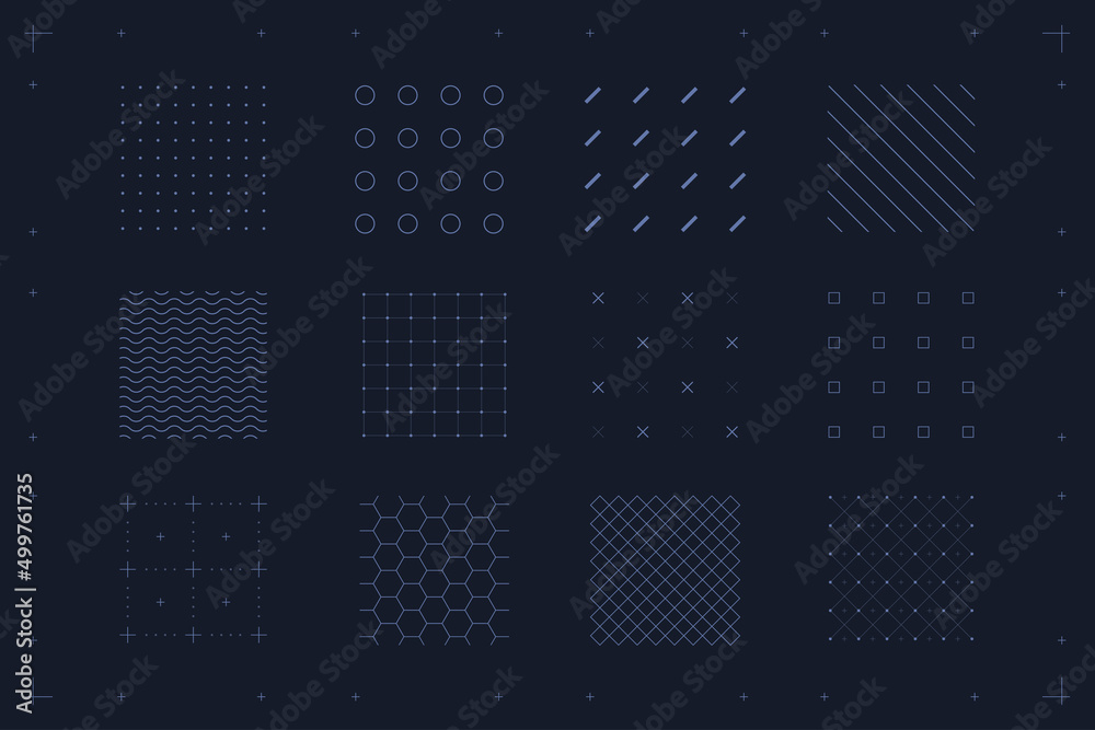 HUD texture. Geometric shape set for business design. Futuristic ...
