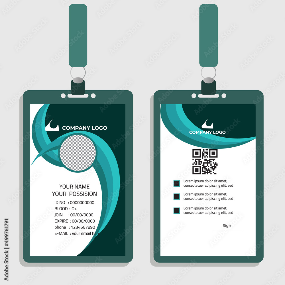 id card design vector Stock Vector | Adobe Stock