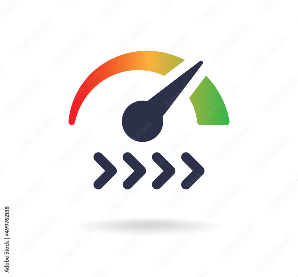 Speedometer speed car dashboard icon vector illustration. Speed gauge ...
