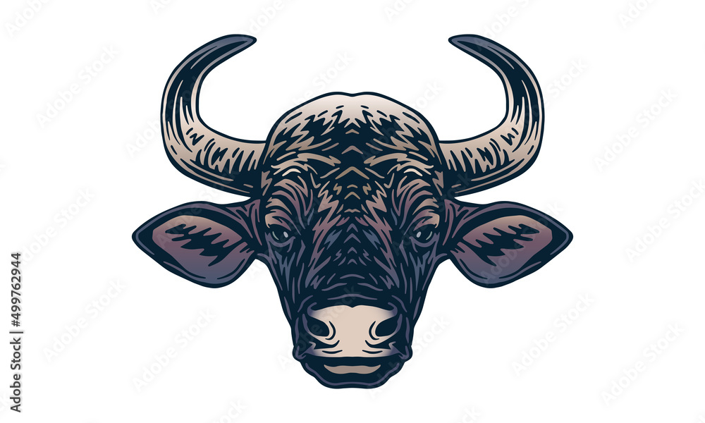 Gaur on light background, vector, illustration logo, sign, emblem ...