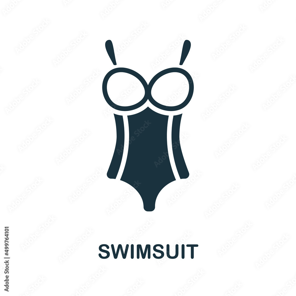 Swimsuit icon. Monochrome simple Swimsuit icon for templates, web ...