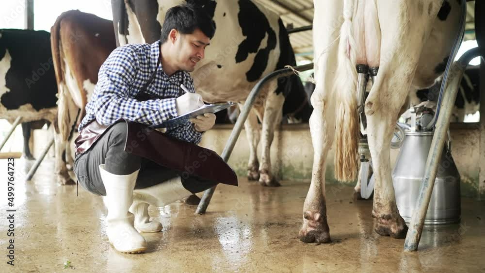Agriculture Men wear striped shirts and boots Taking note of the ...
