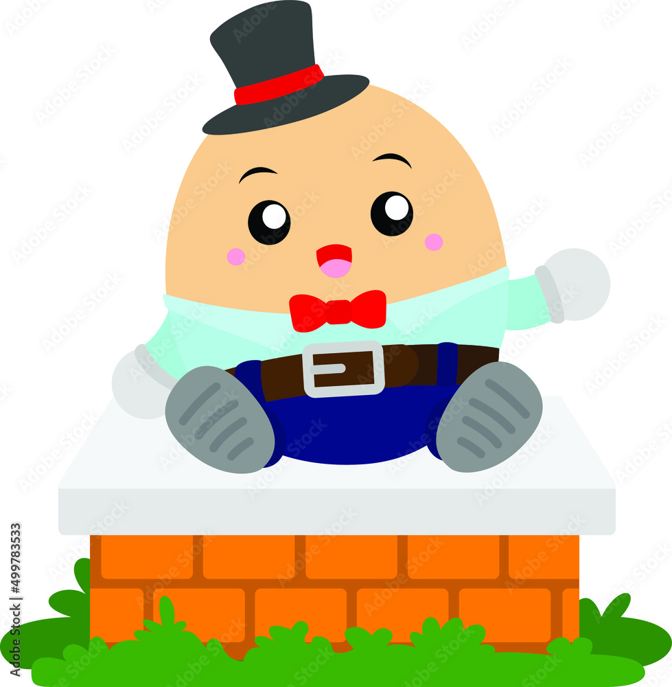 humpty dumpty classic story vector clipart Stock Vector | Adobe Stock