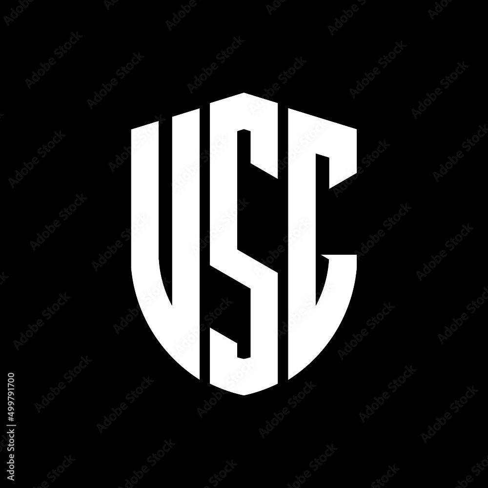 VSG letter logo design. VSG modern letter logo with black background ...