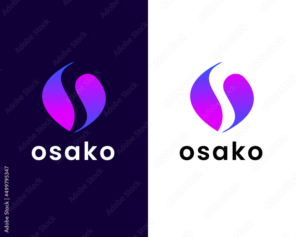 letter o and s logo design template Stock Vector | Adobe Stock