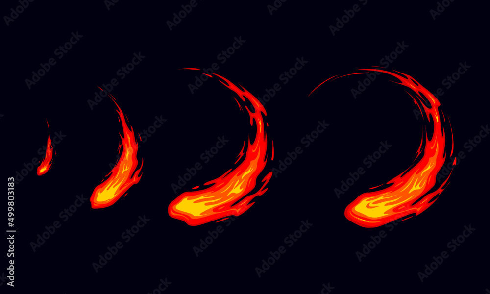 Sprite sheet fire sword attack, fire strike or something else. Circle ...