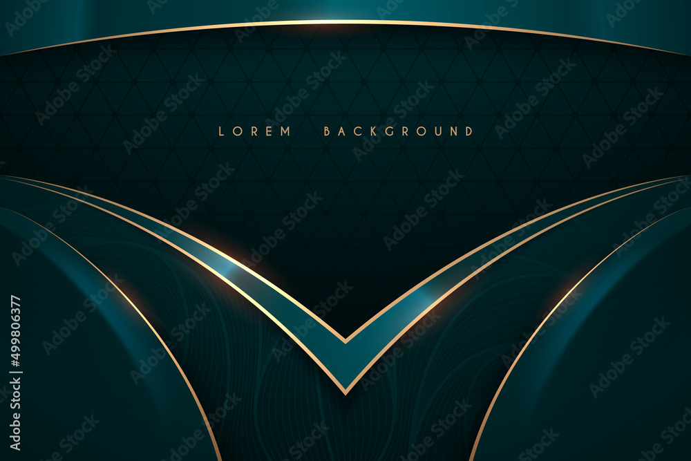 Abstract green and gold shapes background Stock Vector | Adobe Stock
