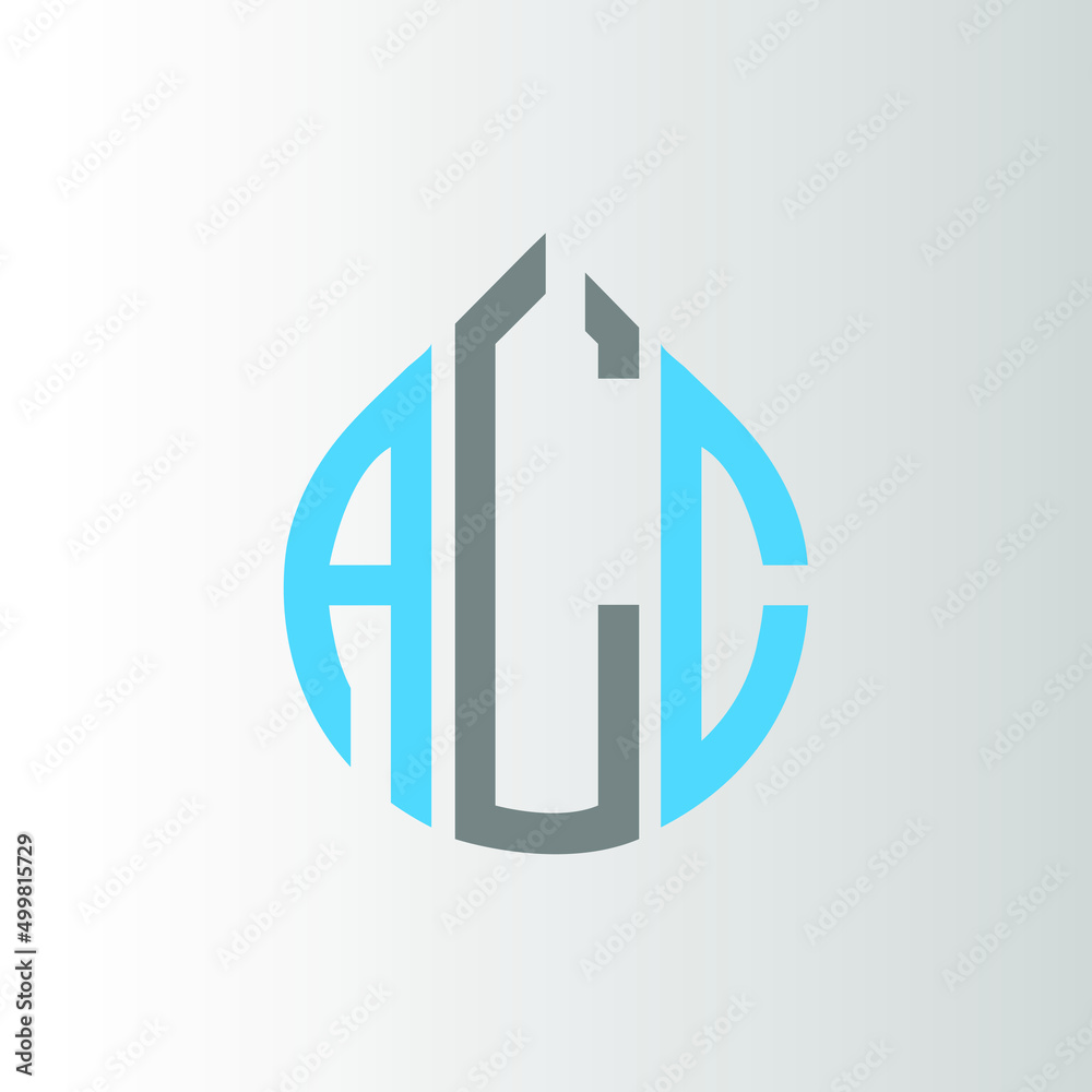 ALC logo monogram isolated on circle element design template, ALC ...