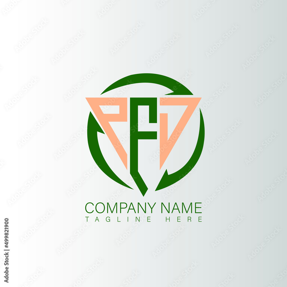 PFD letter logo design on white background.PFD creative initials letter ...
