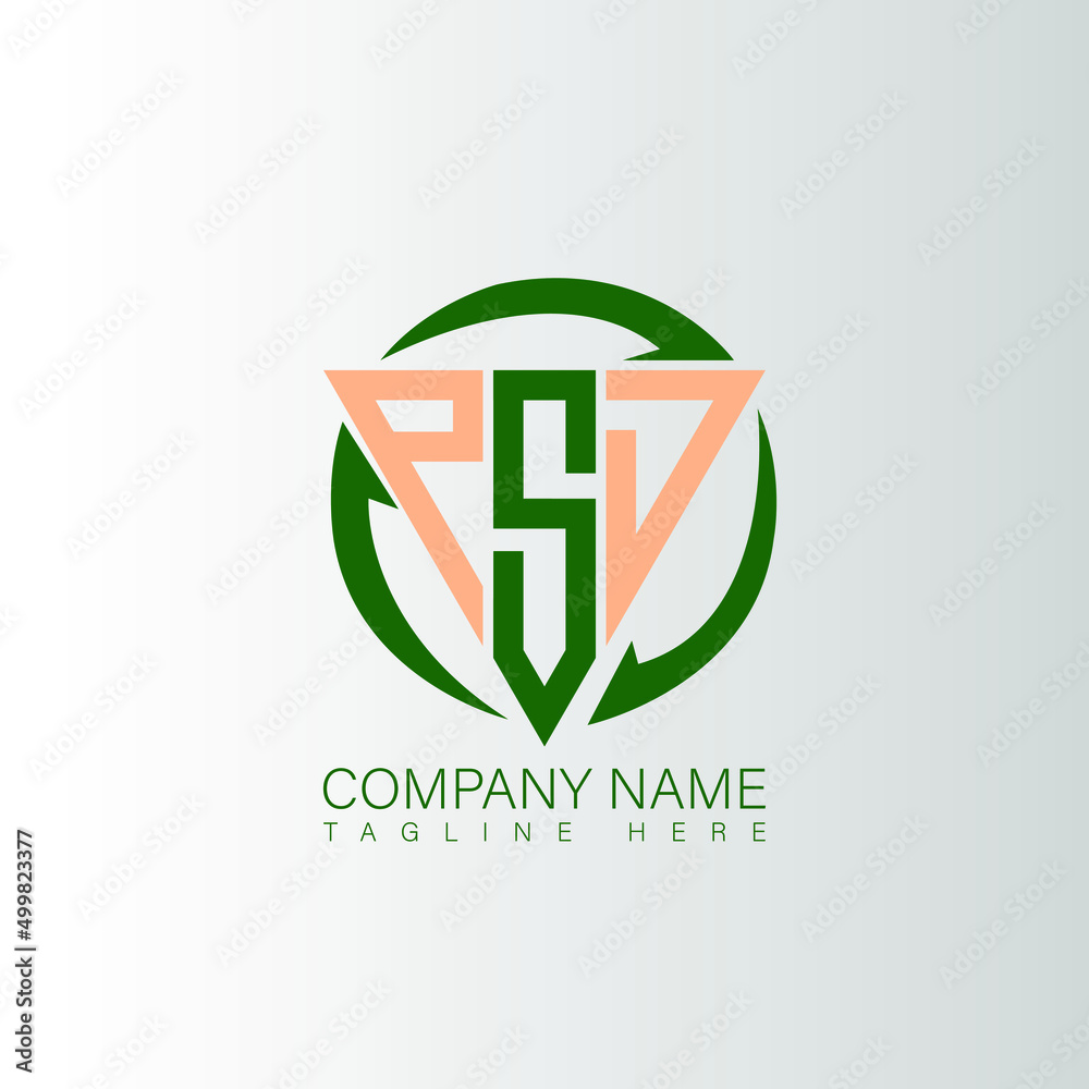 PSD letter logo design on white background.PSD creative initials letter ...