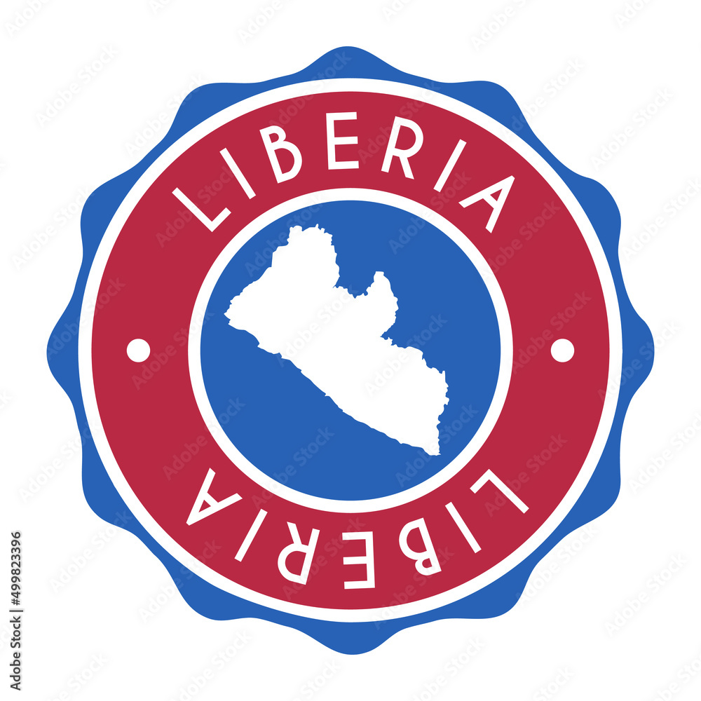 Liberia Badge Map Vector Seal Vector Sign. National Symbol Country ...