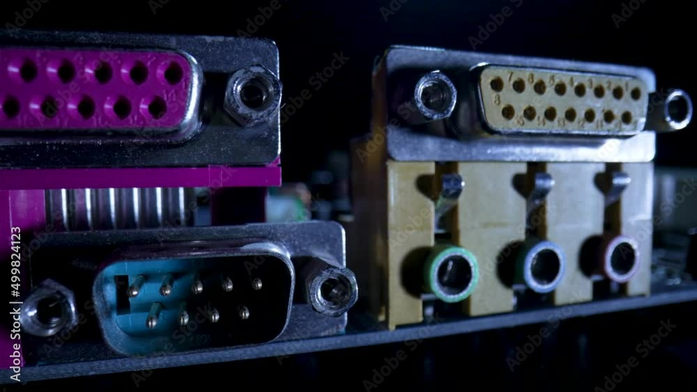 Rear panel with connectors for connecting peripherals. Video and audio ...