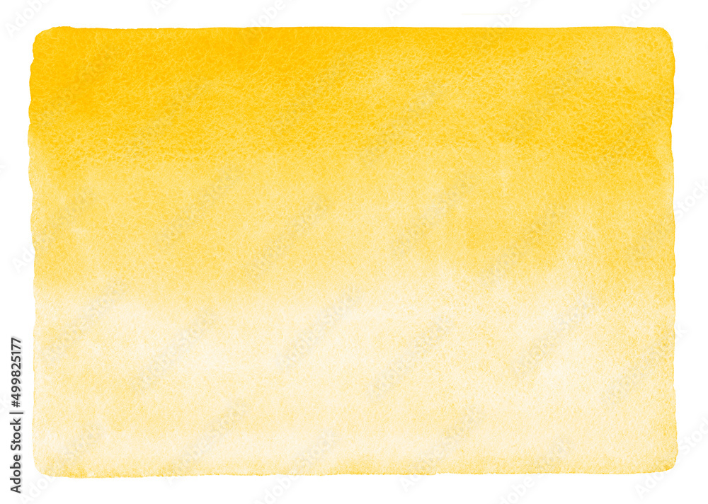 Amber yellow watercolor horizontal gradient fill with uneven rounded ...
