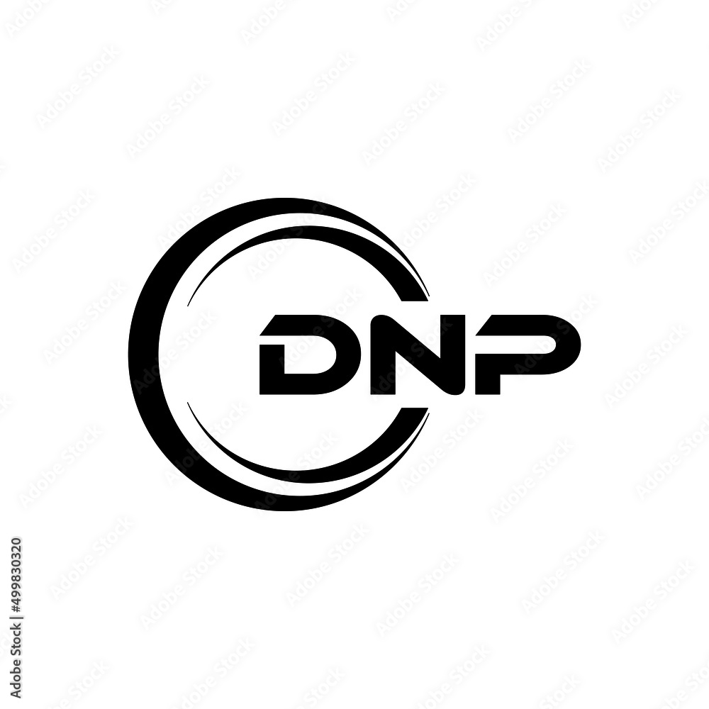 DNP letter logo design with white background in illustrator, vector ...