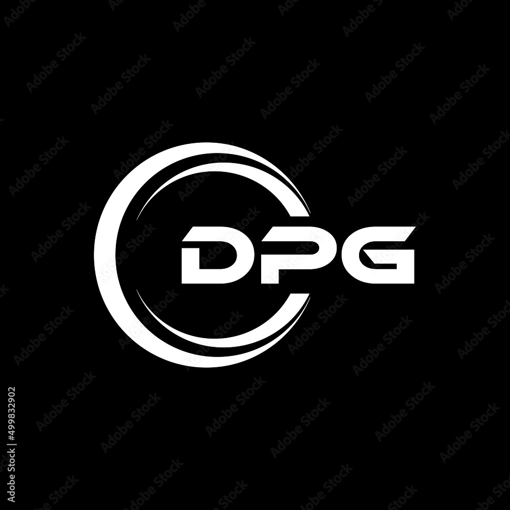 DPG letter logo design with black background in illustrator, vector ...