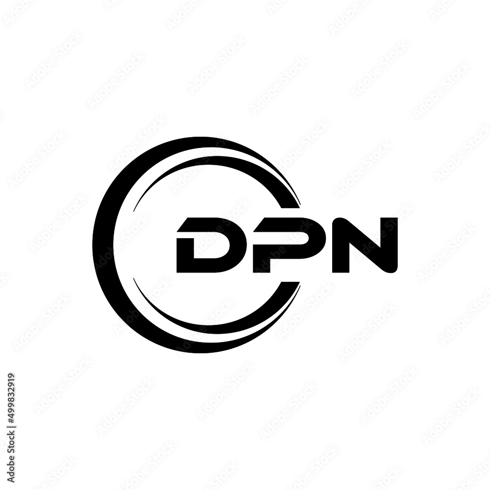 DPN letter logo design with white background in illustrator, vector ...
