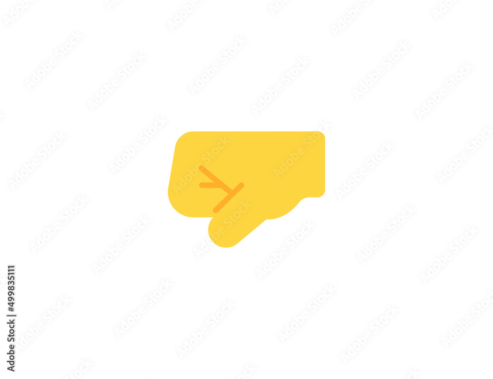Left Facing Fist Gesture Emoticon. Vector Left Fist Emoji Stock Vector ...