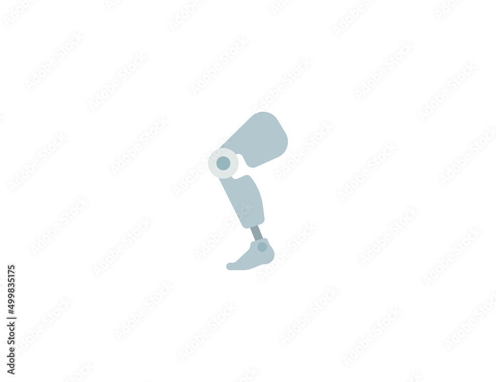 Mechanical Leg Vector Isolated Emoticon. Mechanical Leg Icon Stock ...