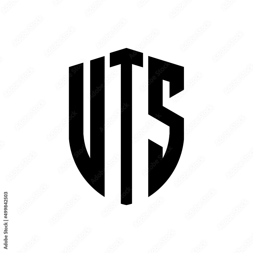 VTS letter logo design. VTS modern letter logo with black background ...