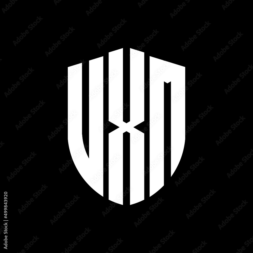 VXM letter logo design. VXM modern letter logo with black background ...