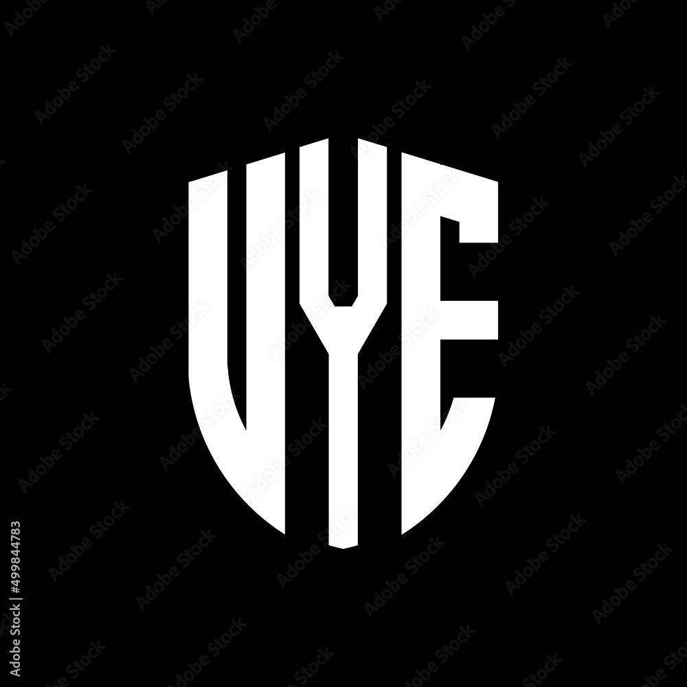 VYE letter logo design. VYE modern letter logo with black background ...