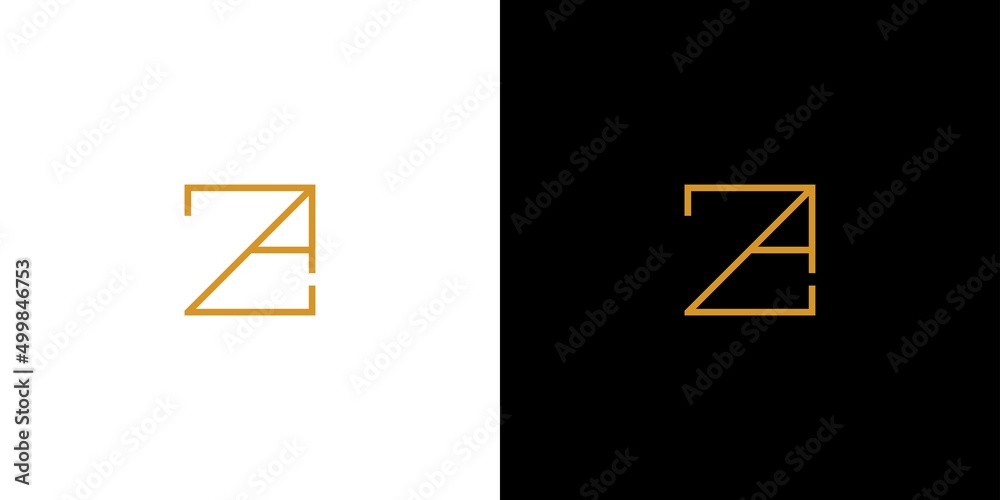 Simple and modern letter ZA initials logo design Stock Vector | Adobe Stock