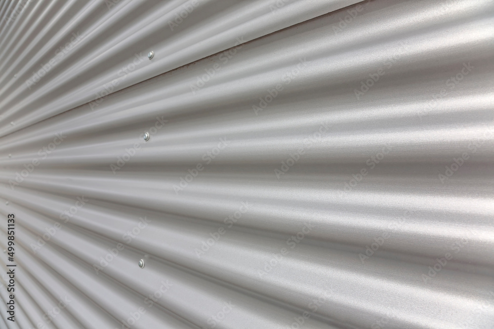 Wellblech als Fassadenverkleidung Stock Photo | Adobe Stock