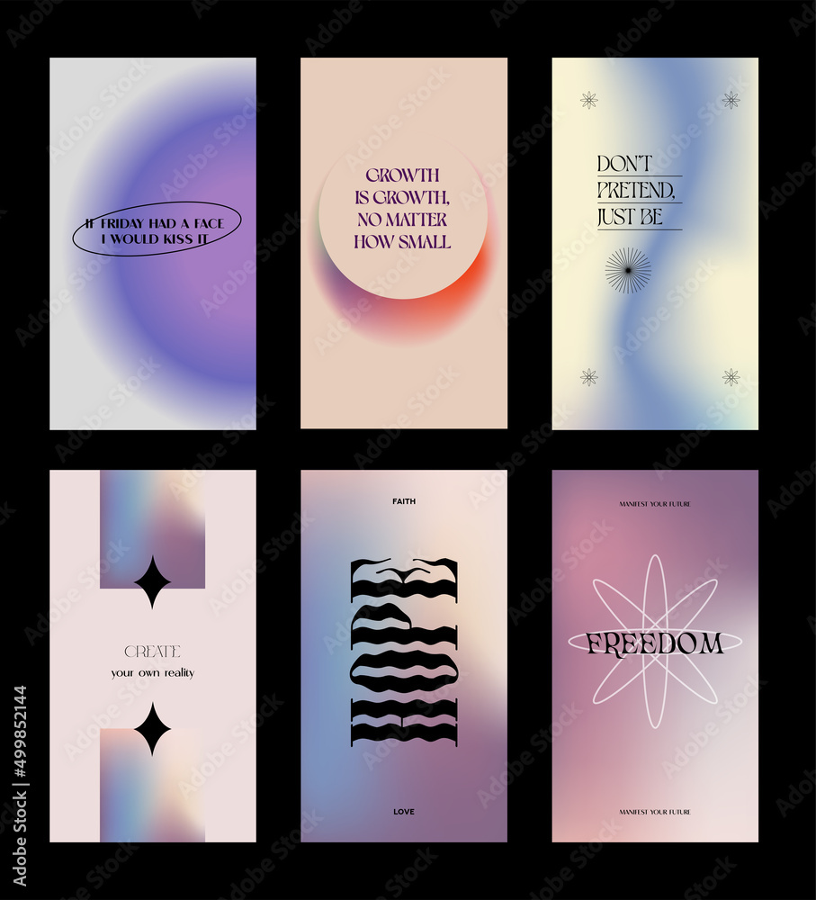 Design backgrounds for social media banner.Set of instagram stories ...