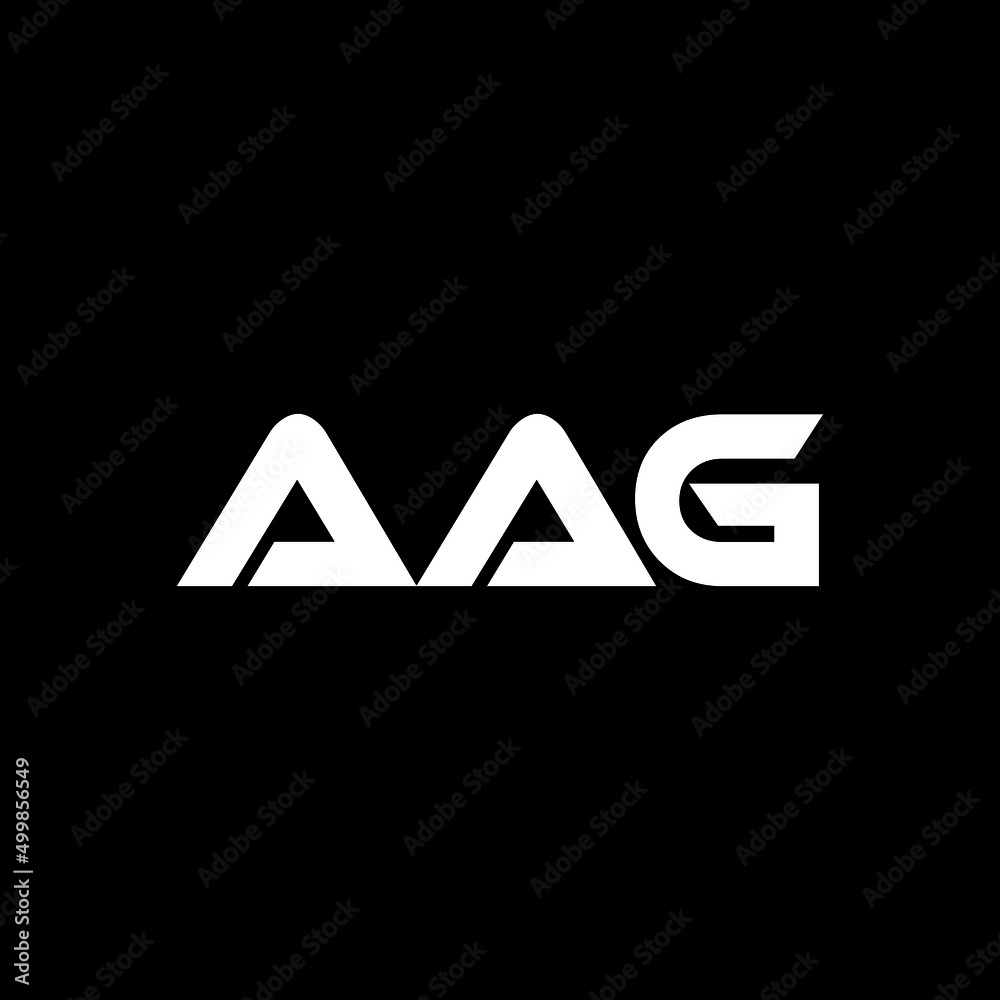 AAG letter logo design with black background in illustrator, vector ...