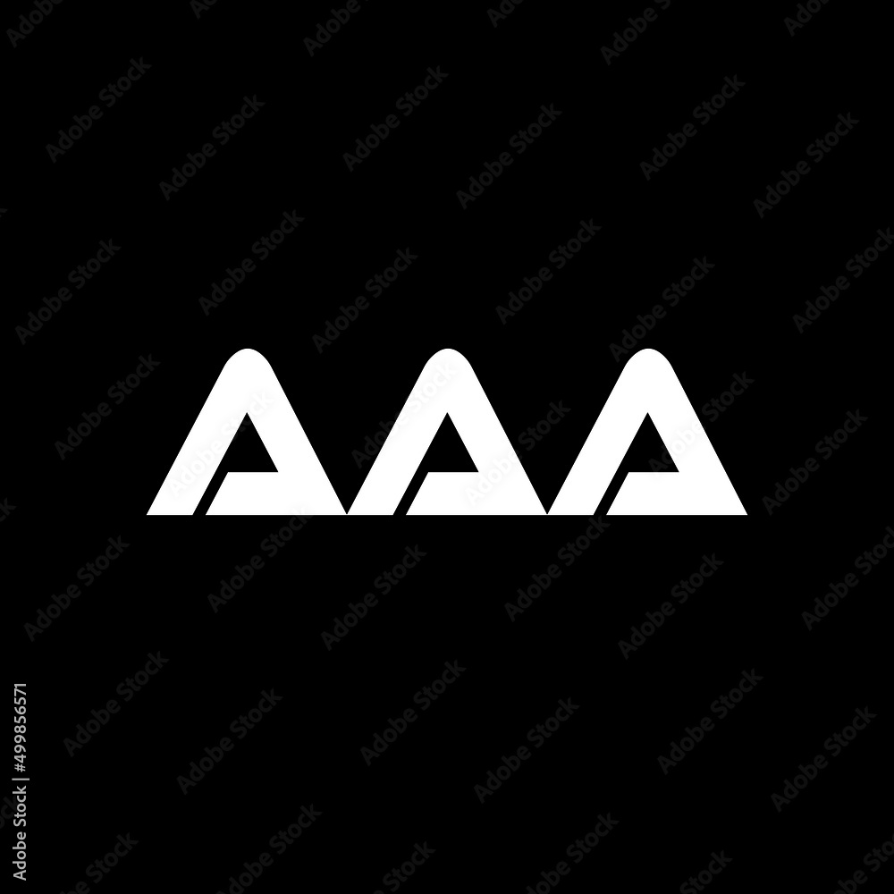 AAA letter logo design with black background in illustrator, vector ...