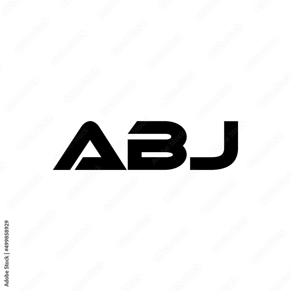 ABJ letter logo design with white background in illustrator, vector ...