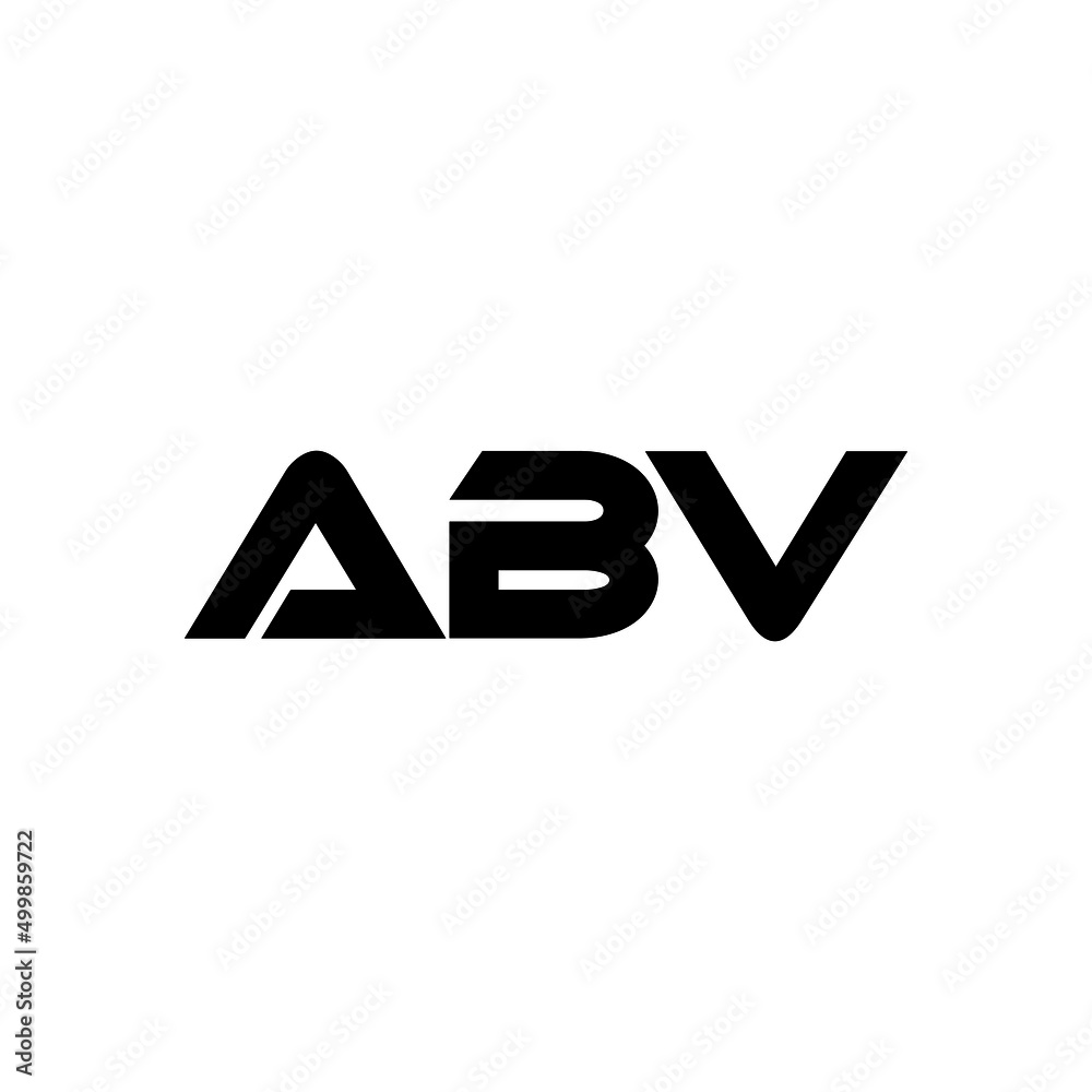 ABV letter logo design with white background in illustrator, vector ...